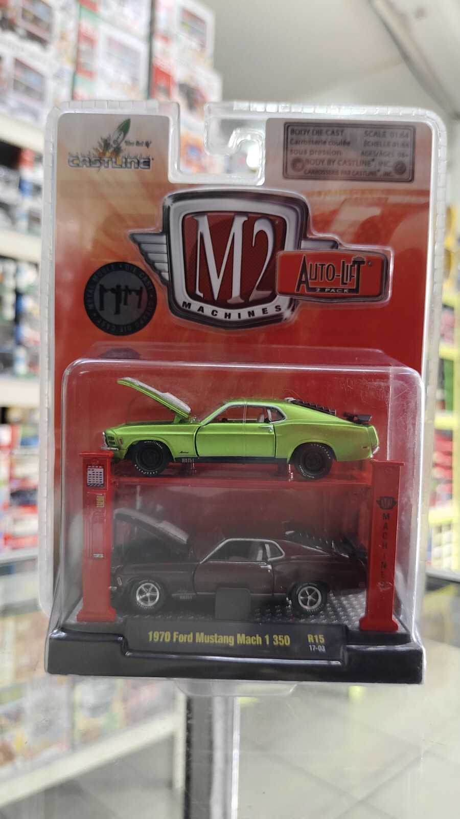 M2 Auto Lift 2 Pack 1:64 1970 Ford Mustang 1 350 R15 17-30 Diecast Car ...