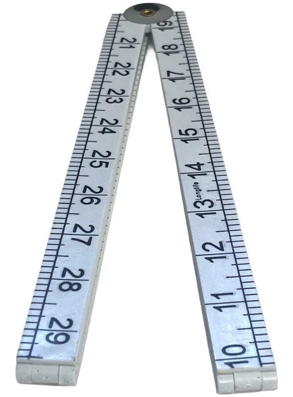 Folding Plastic Ruler 1m 3ft Easy to Read Metric Imperial Markings ...