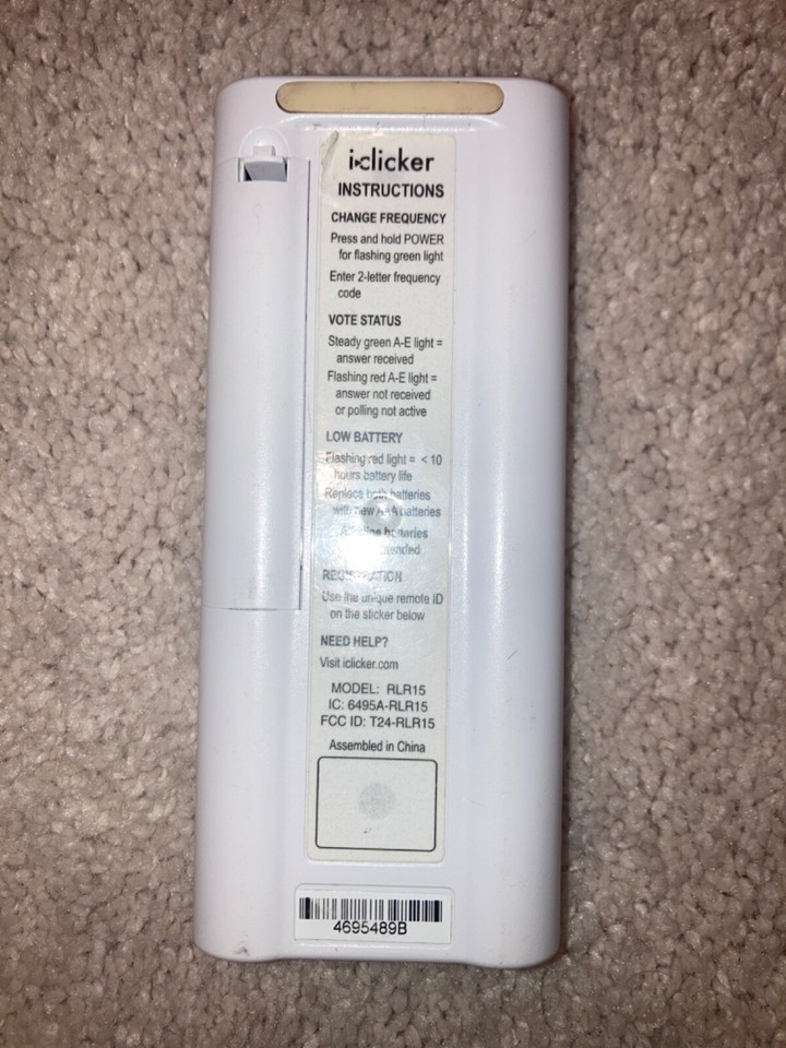iClicker Plus RLR15 Wireless Classroom Remote, Batteries Included | eBay