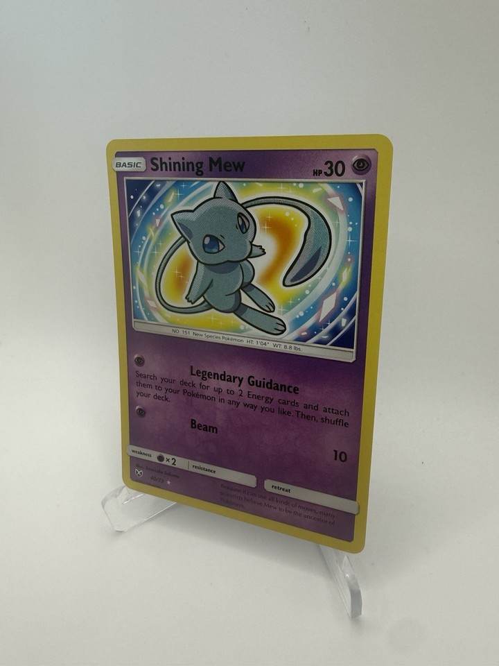 Pokémon TCG Shining Mew Shining Legends 40/73 Holo Shiny Holo Rare LP ...