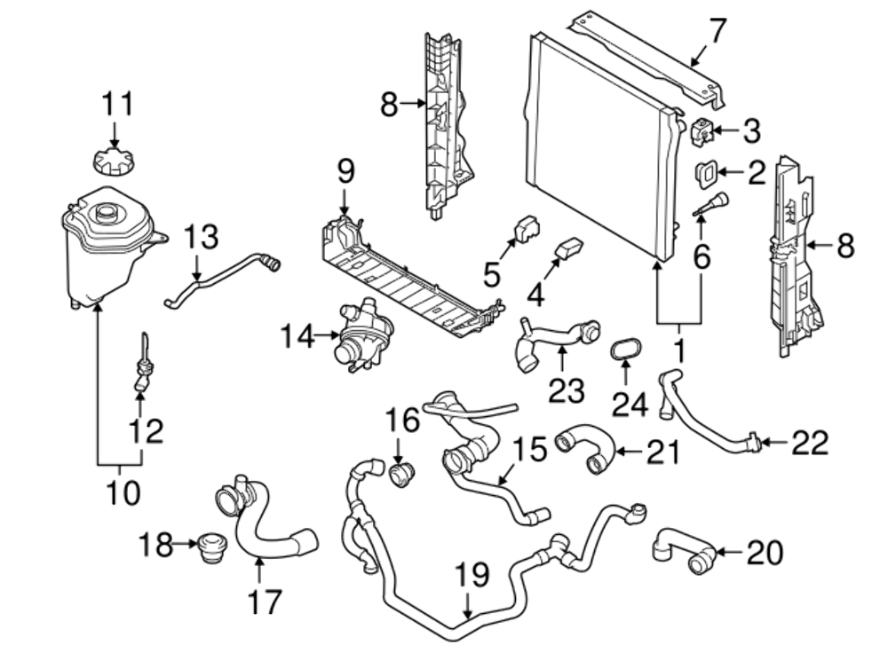 Genuine BMW OEM 17118574000 Cover Module Carrier for sale online | eBay