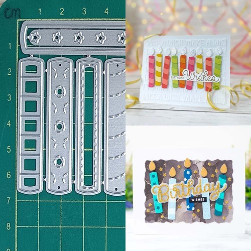 Happy Birthday Candles Metal Cutting Dies Dies Stencils DIY ...