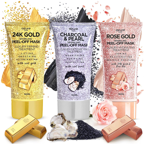 Azure Sparkling Peel-Off Masks Bundle - Rose Gold Hydrating Peel-Off Mask - 24K 744110493580| eBay