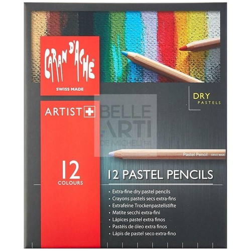 MATITE SECCHE " PASTEL PENCILS " CARAN D'ACHE CONF DA 12 PZ | eBay