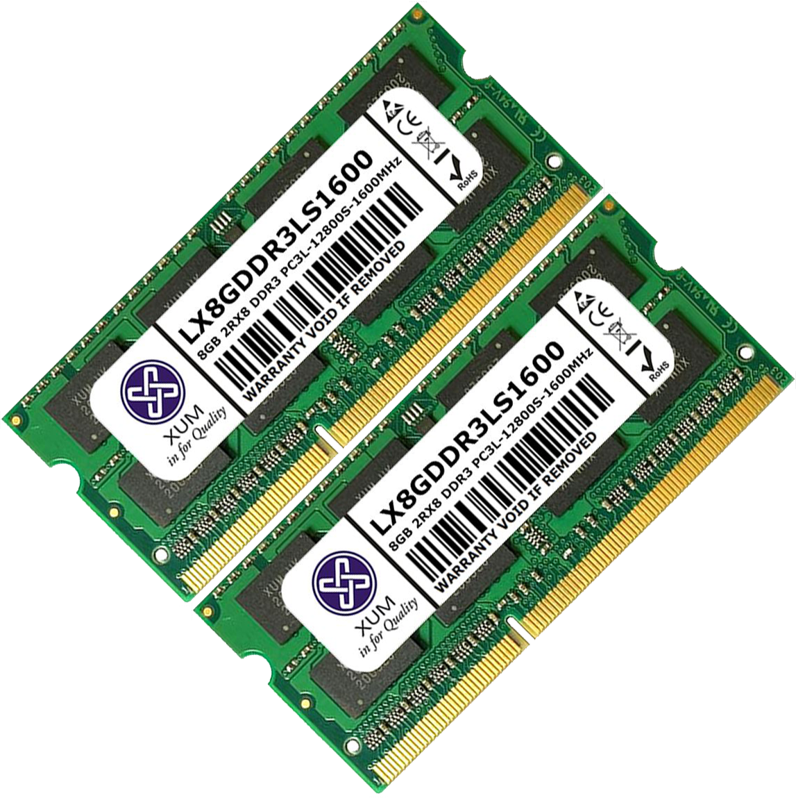 XUM 16GB Laptop Memory RAM (2x 8GB) PC3L 12800 DDR3 1600MHz 1.35V ...