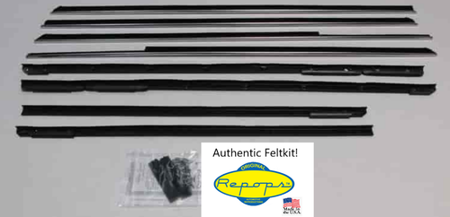 1963 1964 Impala 4-Door Hardtop Door Window Felt Fuzzies Rubber Seal 8 ...