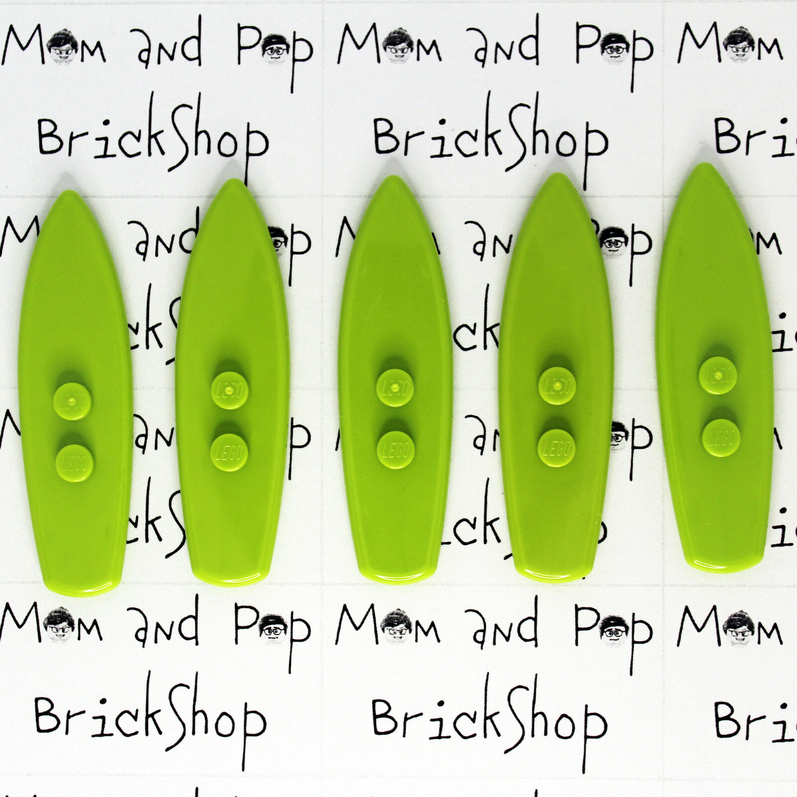 LEGO Green Surfboard x5 City Beach Ocean Minifigure Accessory | eBay