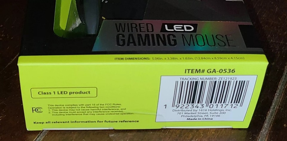 TITAN Wired LED Gaming Mouse w/4 Adjustable DPI Modes #GA-0536 | eBay