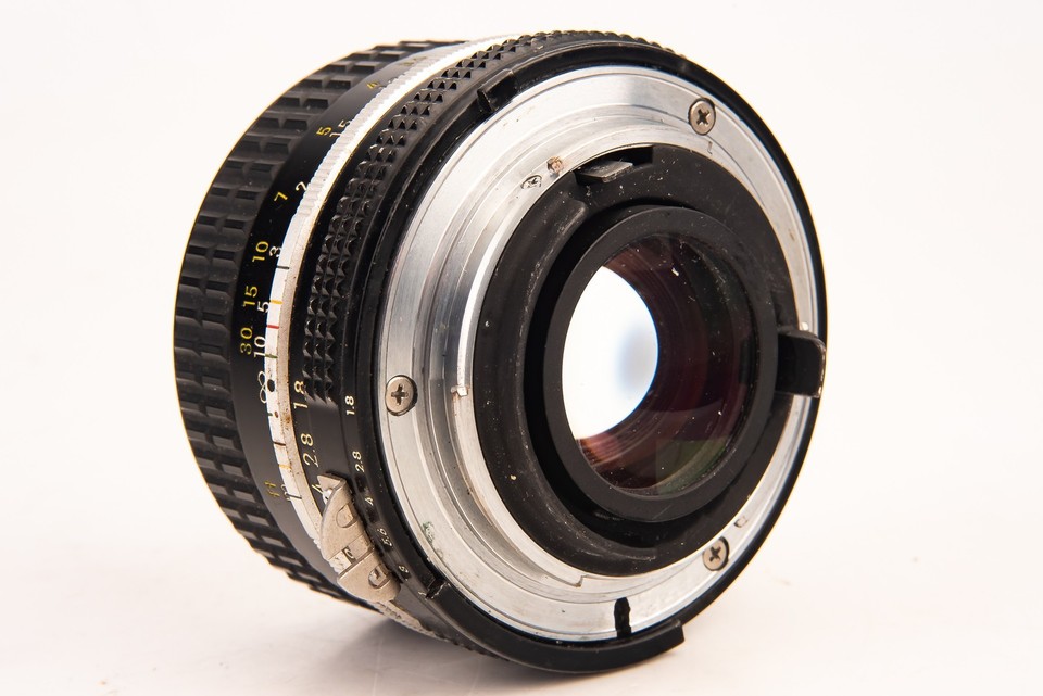 Nikon Nikkor 50mm f/1.8 Ai Red Serial Number Prime Long Nose Lens with ...