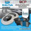 Rear Slotted Brake Rotors + Bendix Euro Pads for Skoda Octavia 1KF 2004 ...
