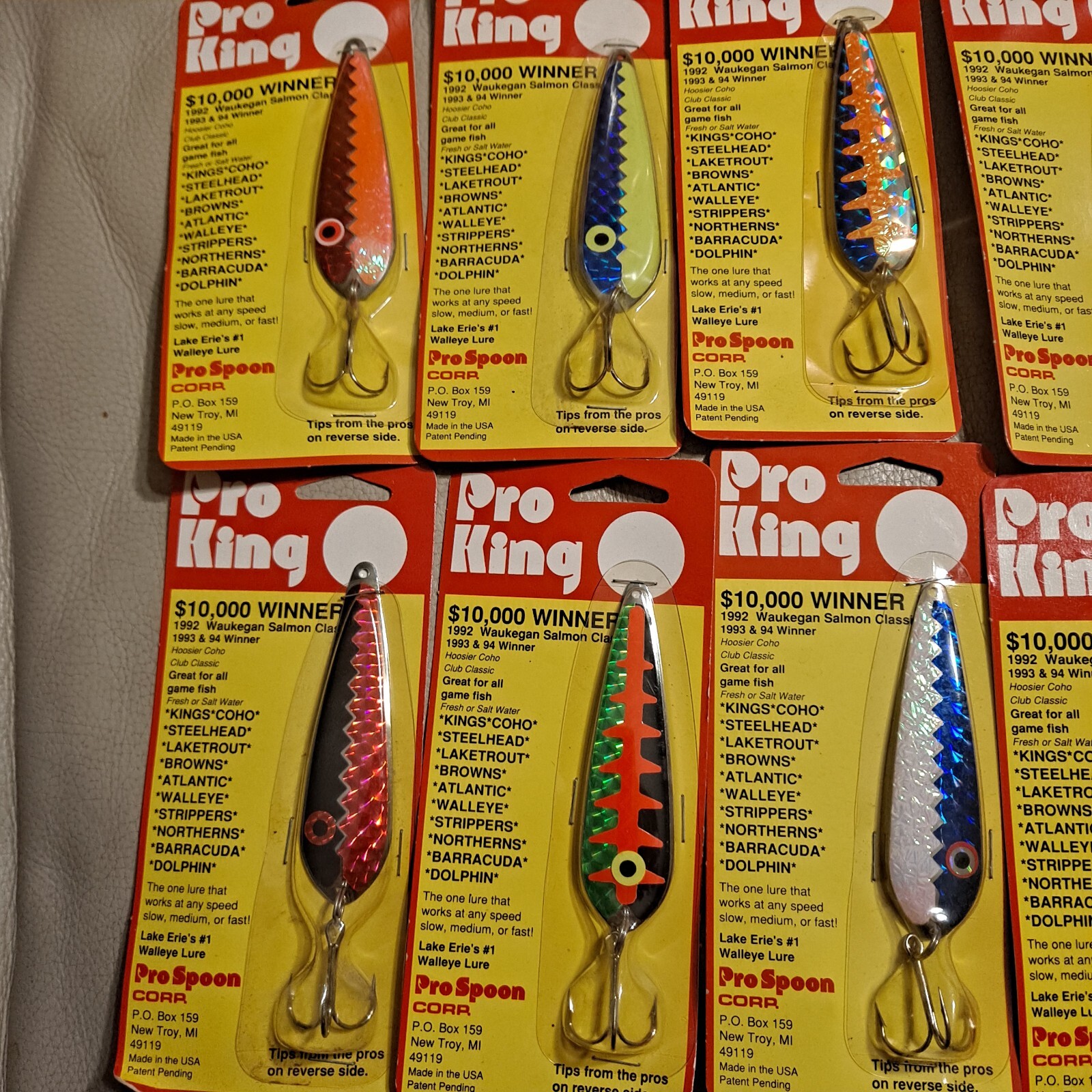 NEW LOT OF 15 Pro King Spoons Asst. Color, Flash & Holographic NOS from ...
