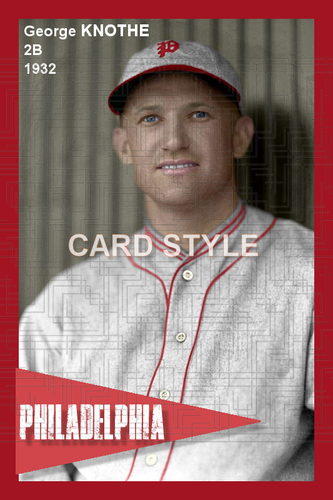 George Knothe - 1932 Philadelphia Phillies - choose a size - colorized ...
