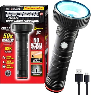 Bell and Howell Taclight Max Wide Beam Handheld Flashlight 8348FEG ...