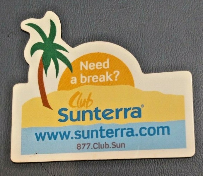 VINTAGE CLUB SUNTERRA Corporate Logo Frig Magnet RARE (Bought out by ...
