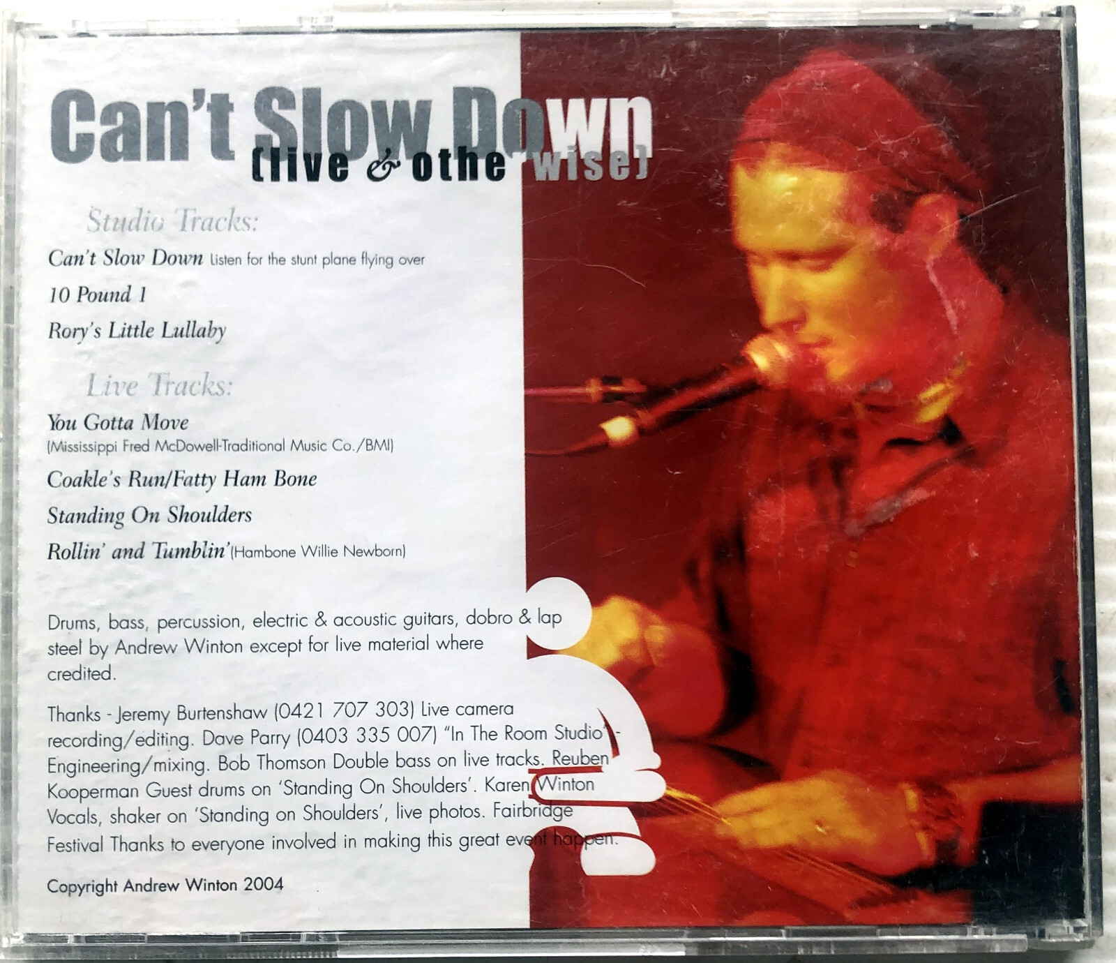 Andrew Winton Can't Slow Down (Autographed CD, 2004) 7 Track Album | eBay