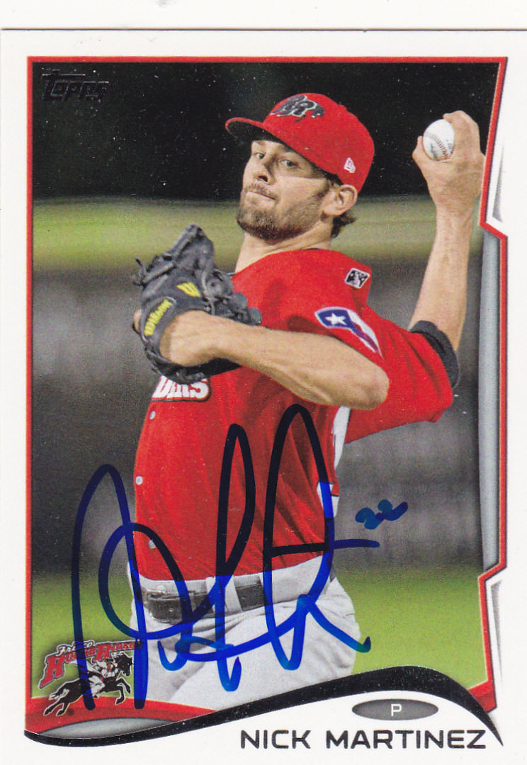 NICK MARTINEZ FRISCO ROUGHRIDERS SIGNED CARD TEXAS RANGER CINCINNATI ...