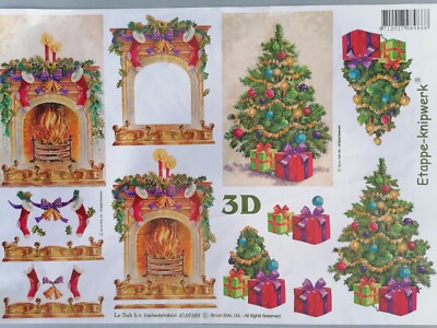 A4 DECOUPAGE/PAPER TOLE 3D Sheets - Le Suh 4169204, Christmas Candles ...