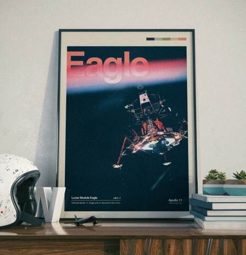 Lunar Module Eagle - Contemporary Graphic Design Poster | eBay
