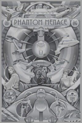 Star Wars Phantom Menace Lithograph Foil CoA SIGNED 16x24 Mondo SDCC ...
