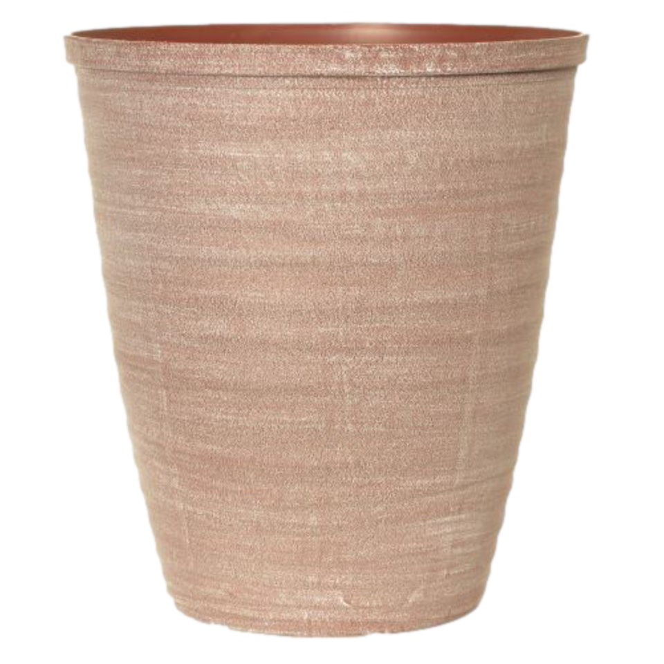 2Pc Plastic Dune Powdered Brick Rim Ripple Plant Pot 27cm 14L Outdoor ...