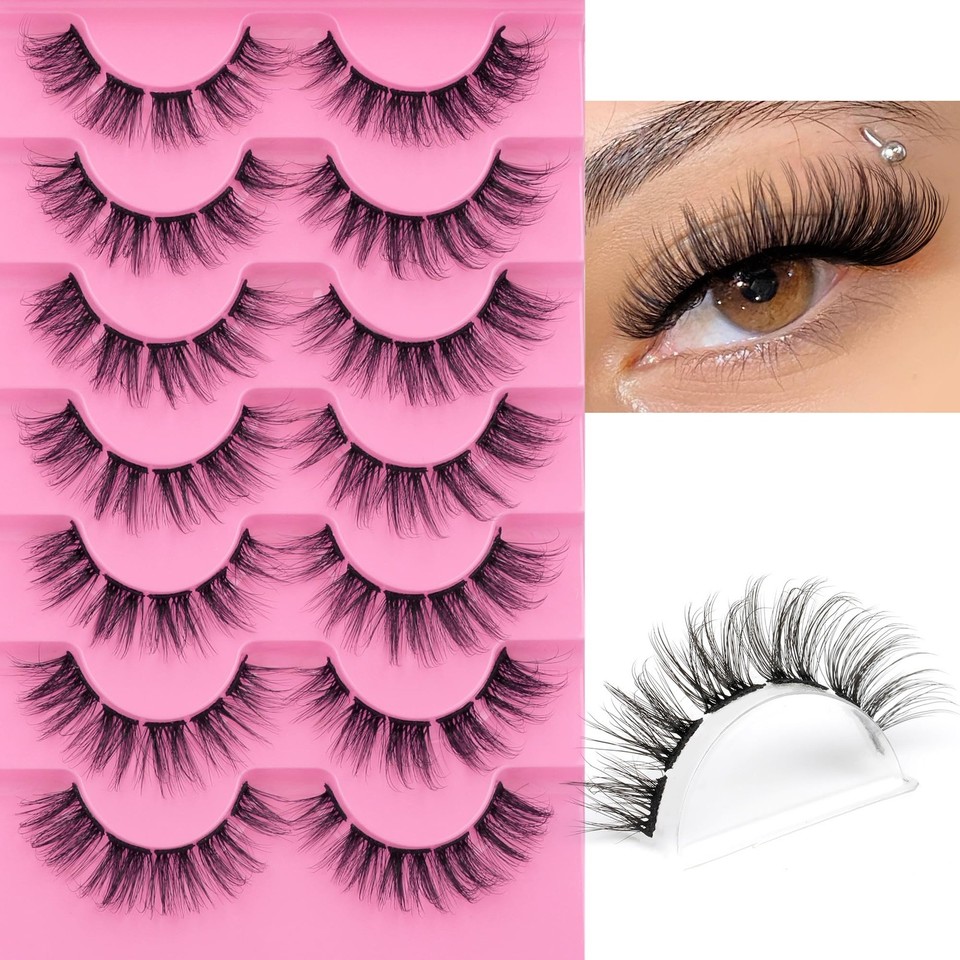 Wispy Lash Clusters Natural Individual Lashes CC Curly False Eyelashes ...