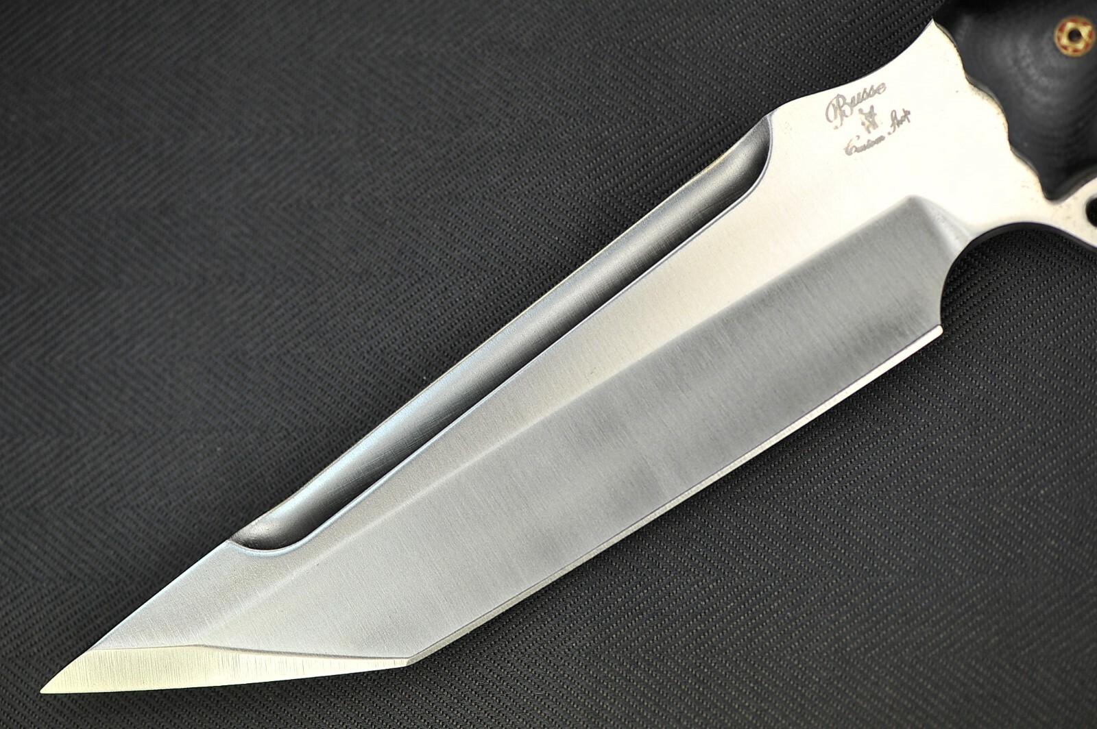 Busse Custom Force One .224" Satin INFI Blade Black G10 G-rexed ...