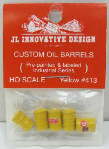 JL Innovative (HO-Scale) #413 INDUSTRIAL BARRELS - yellow (Mixed Brands ...