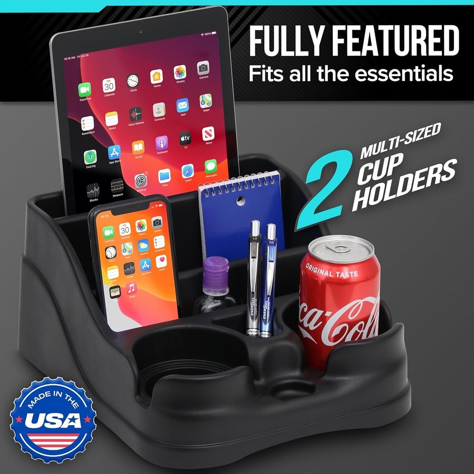 Universal Center Console Cup Holder Floor Drink Storage Organizer Auto ...