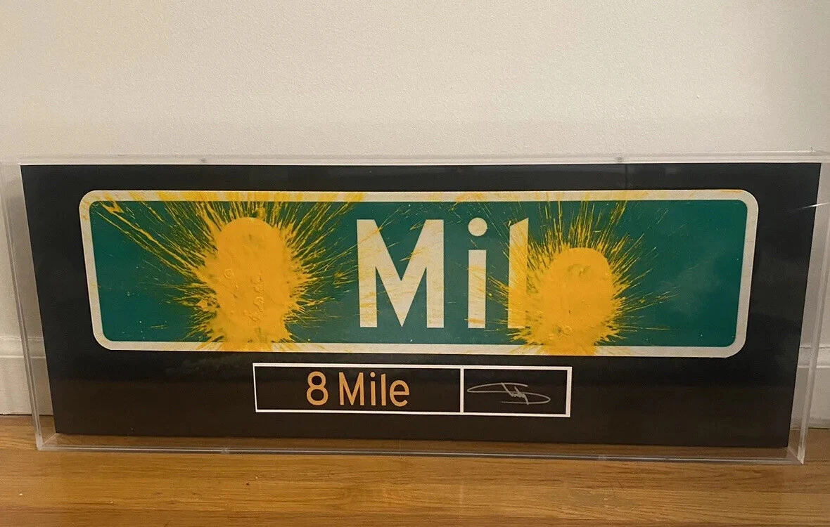 8 Mile Road Sign