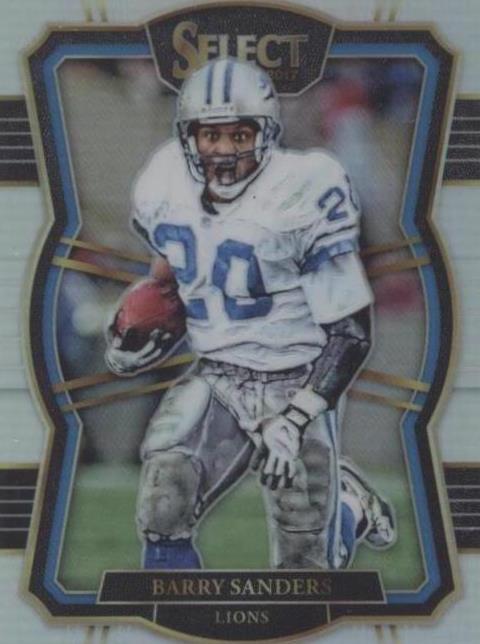 2017 Panini Select - Premier Level Barry Sanders #200 Silver Prizm for ...