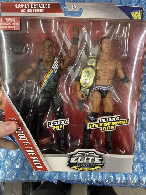 2015 WWE WWF Mattel The Rock Faarooq Nation Elite Wrestling Figures MOC ...