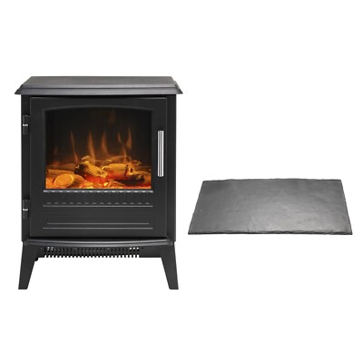 Dimplex Bari Freestanding Optiflame Electric Stove With Hearth Pad ...