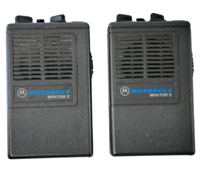 2 Motorola Minitor II Pagers VHF Low Band H03UMC1222AC Tested 46.4 & 46 ...