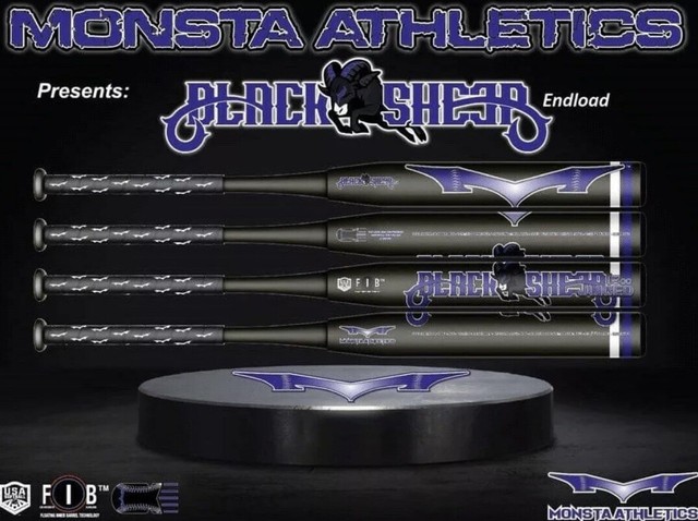 NIW MONSTA BLACK SHEEP SLOWPITCH SOFTBALL BAT 26.5 OZ ASA USA ...