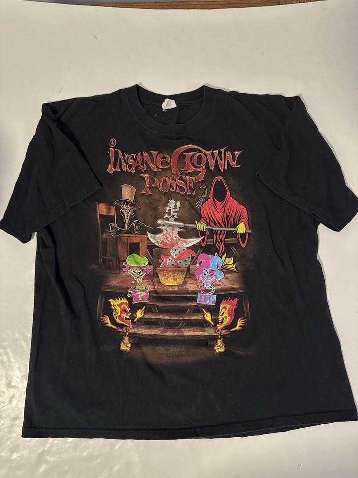 Vintage Insane Clown Posse ICP T Shirt Mens XXL 2XL Black Psychopathic ...