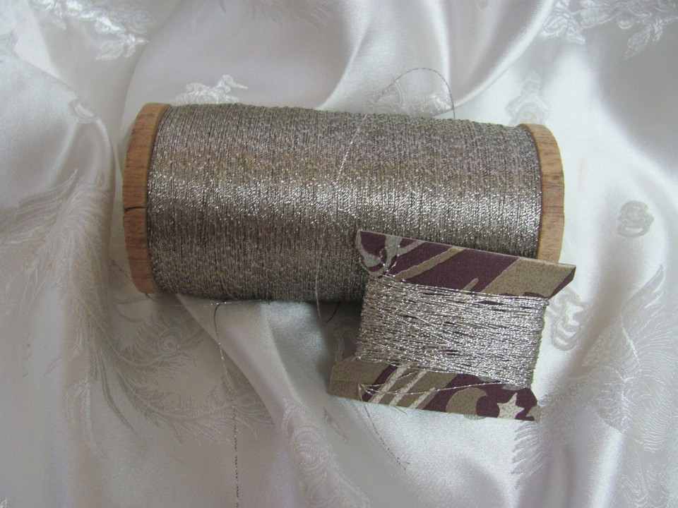 Antique Real Metal Silver Thread Tinsel Fly Tying France French 10 ...