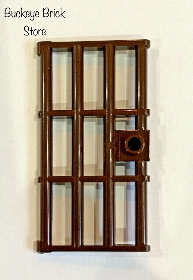 NEW Lego Dark BROWN DOOR 1x4x6 Barred wth Stud Handle | eBay