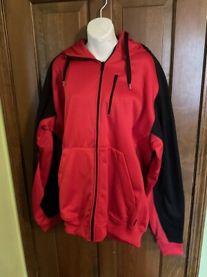 Red With Black Trim CSG SPORTS HOODED JACKET SIZE XL - NWT | eBay
