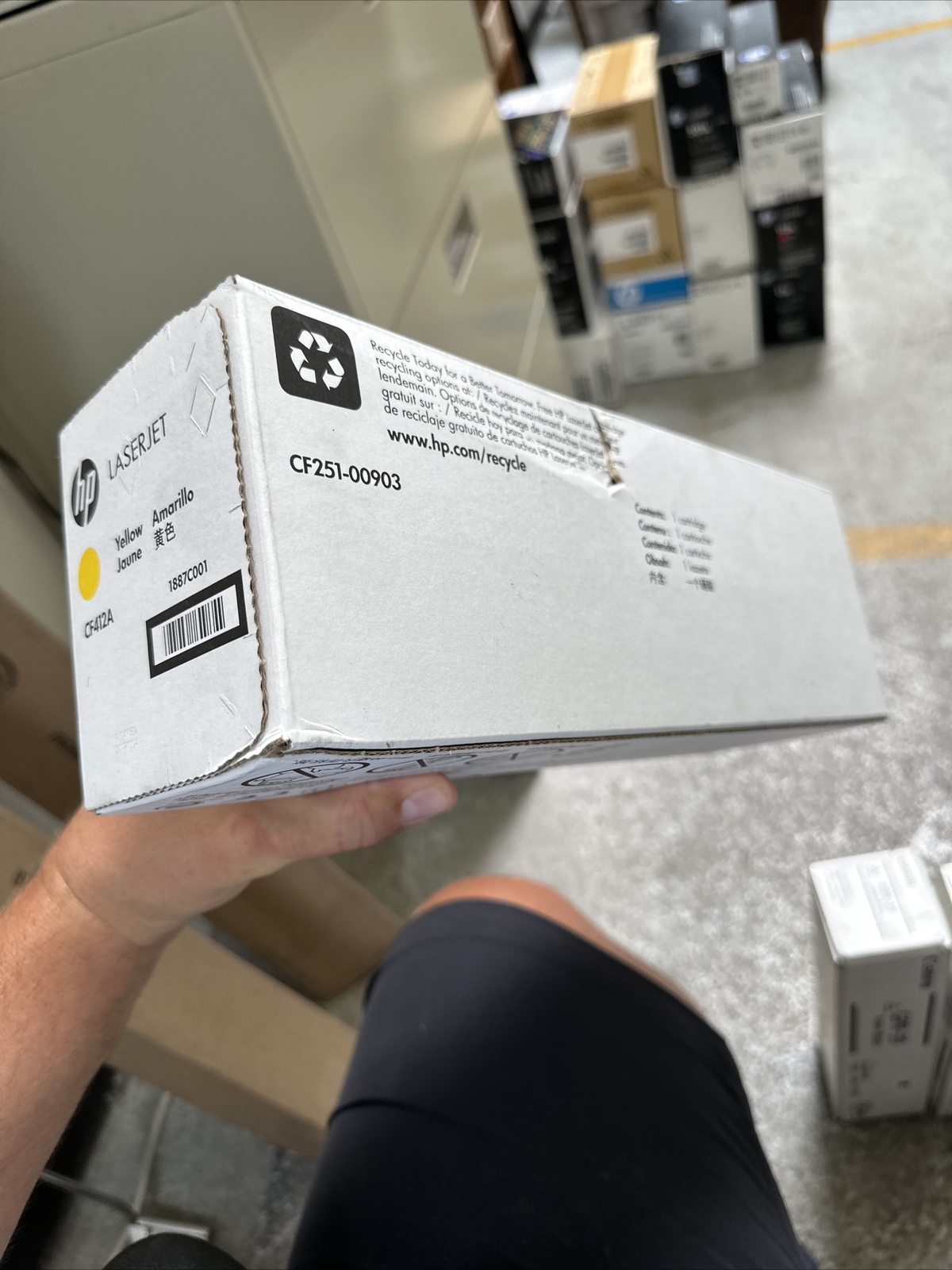 HP CF412A 410A LaserJet Toner Cartridge for HP M5H23A - Yellow Open Box ...