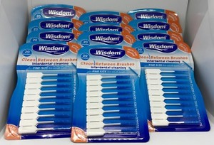 Wisdom BLUE Fine Clean Between Rubber 20 Interdental Plaque Brushes X ...