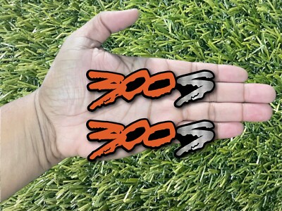 300 S Drip Car Emblem Badges Custom Racing Aggressive Orange / Black ...