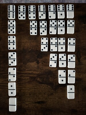 Dominos, Double 6 Complete set (28 Pieces) No Box | eBay