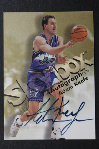 Adam Keefe Utah Jazz Signed 1998 Skybox Autographics Basketball ...