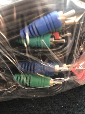 Qty 20 6FT 3 To 3 Male to Male Component Video Cable Cords Red Green ...