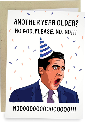 Funny the Office Birthday Cards for Men Women | NOOO Michael Scott Card ...