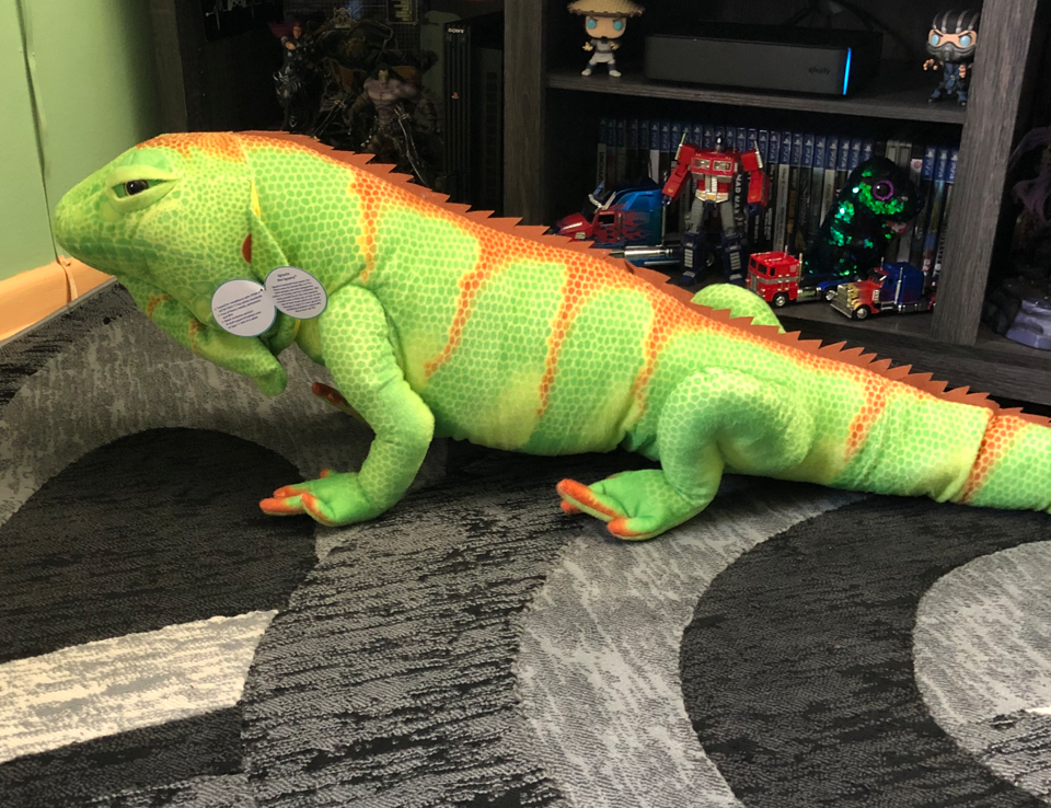 Giant Realistic Iguana Big Stuffed Animal Plush Soft Huge Toy Lizard ...