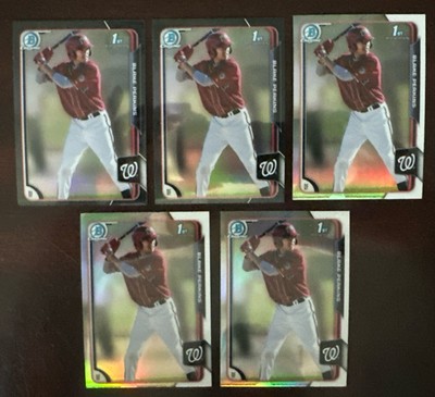 BLAKE PERKINS 2015 Bowman Chrome 5 Card 1st RC Rookie REF Refractor Lot ...