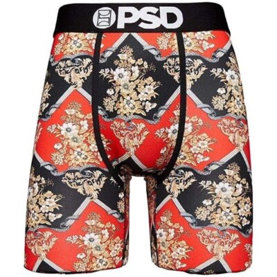 PSD Floral Lux Scroll Diamonds Mesh Front Mesh Back Boxers Mns XXL (44 ...