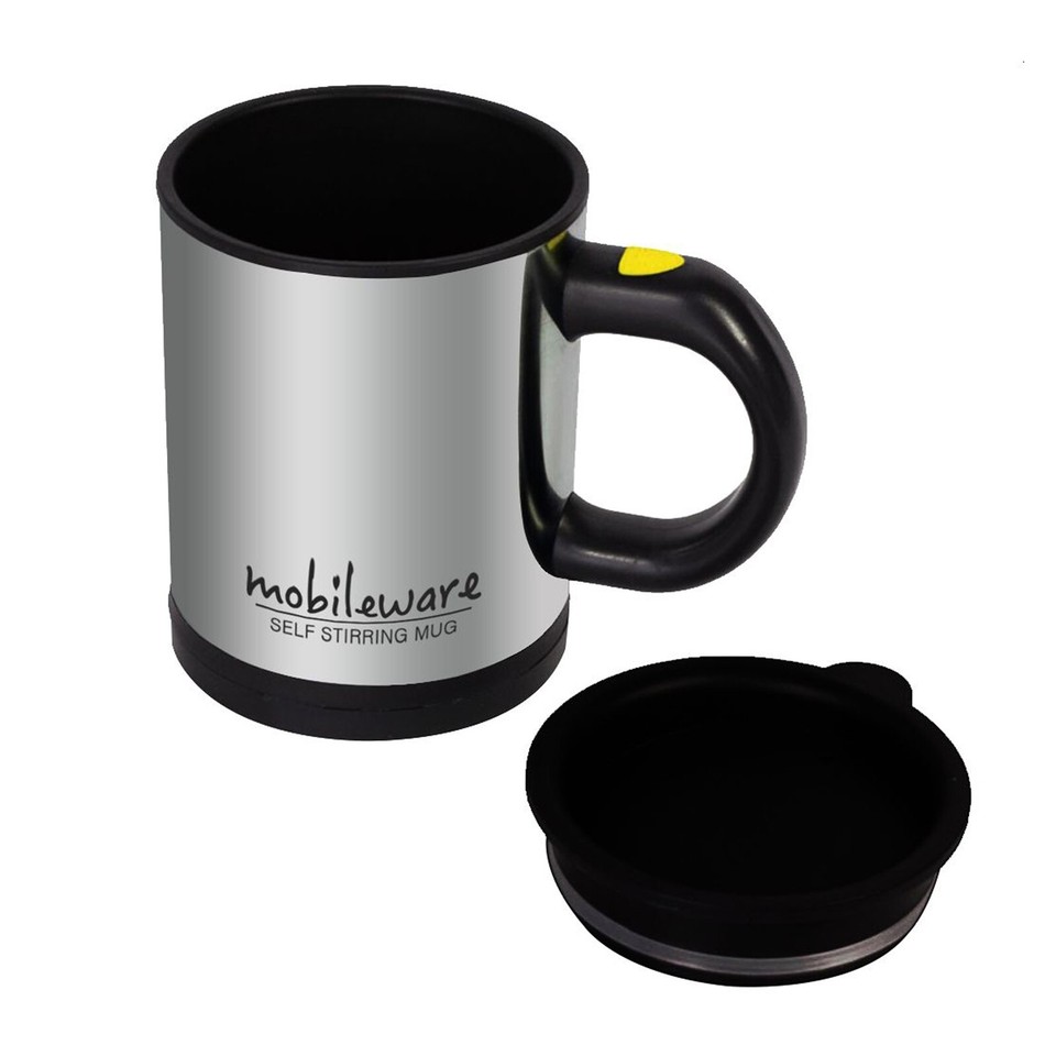 Mobileware 8oz Self Stirring Mug Auto Mixing Coffee Cup Electric Lazy ...