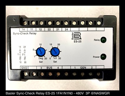 Basler Electric ES-25 1FA1N1N0 Sync-Check Relay - Unused Surplus | eBay